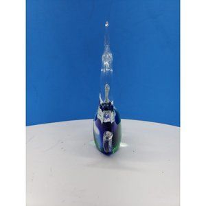 Unique Vintage | Accents | Vintage Art Glass Fish Paperweight Green ...